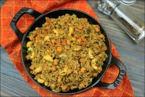 Riz épicé aux pois chiches noix de cajou et oignons grillés - Happy ...