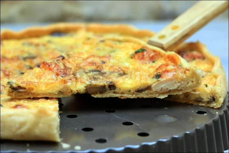 Quiche au poulet et champignons - Happy papilles