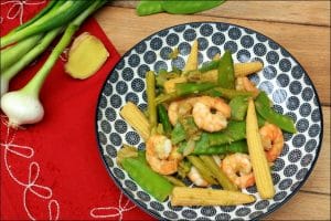 Wok printanier aux crevettes - Happy papilles