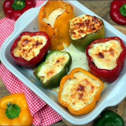 Poivrons farcis au fromage - Happy papilles
