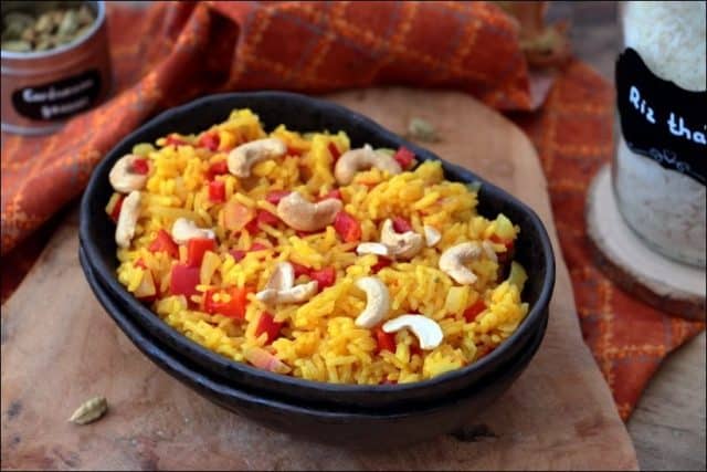 Riz coco au poivron et noix de cajou - Happy papilles