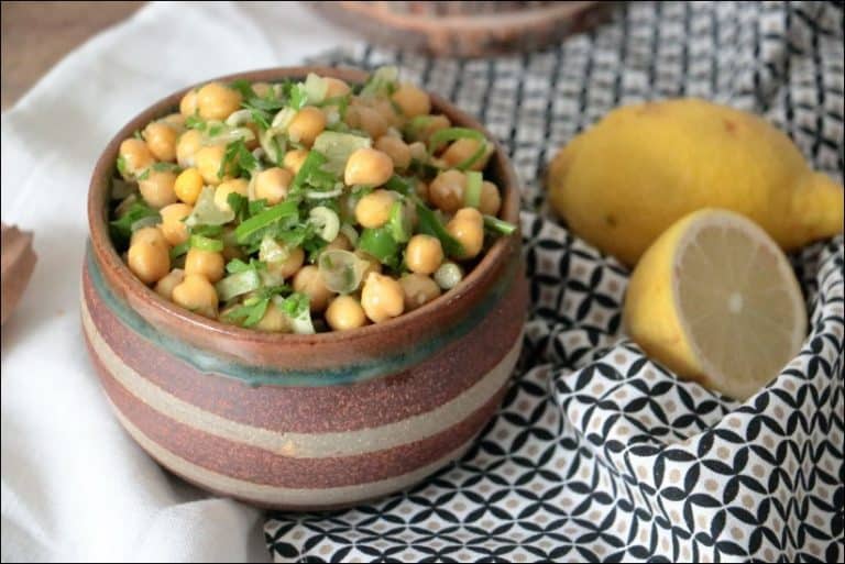 Balilah de Yotam Ottolenghi - salade de pois chiches - Happy papilles
