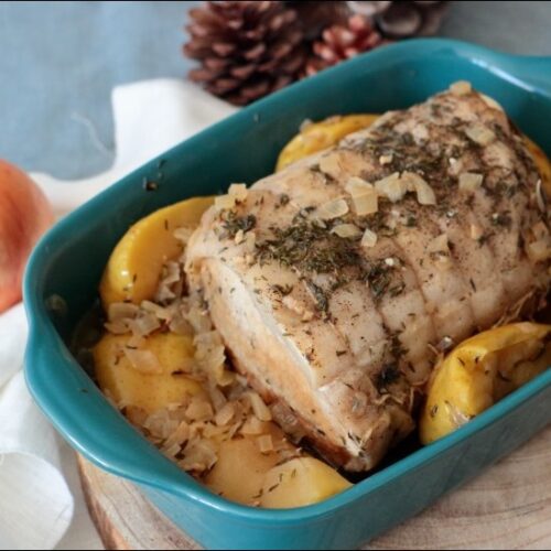 Rôti de porc aux pommes et au cidre - Happy papilles