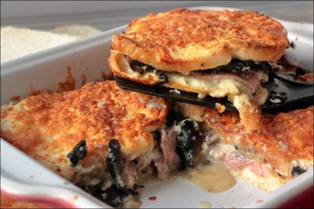 Croque-monsieur géant aux champignons - Happy papilles