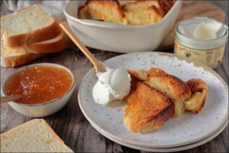 Bread and butter pudding au miel de Trish Deseine - Happy papilles