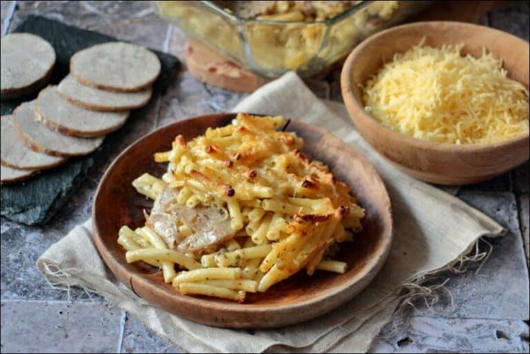 Gratin de macaroni à l'andouille de Guémené - Happy papilles